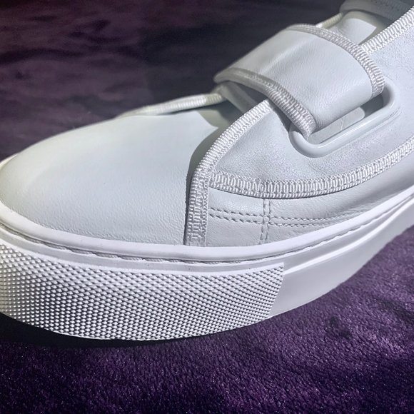 Raf Simons | Shoes | Raf Simons Velcro High Tops White Leather New ...